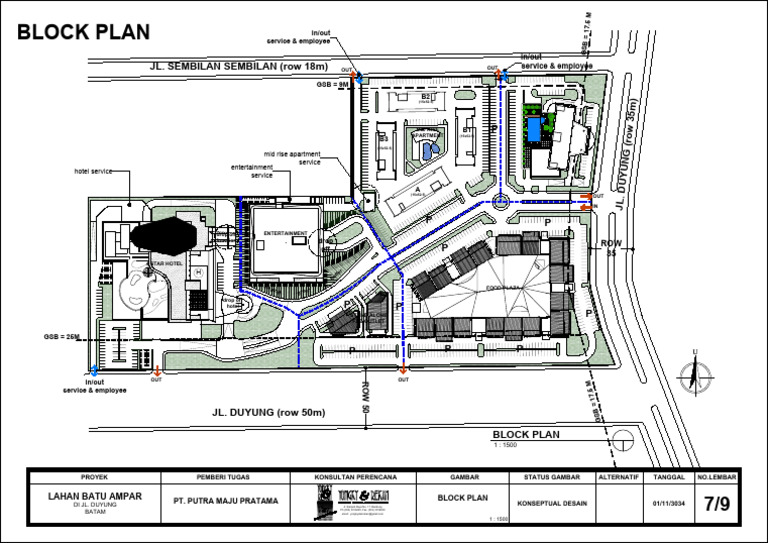 Block Plan for Batam Hotel Project | PDF