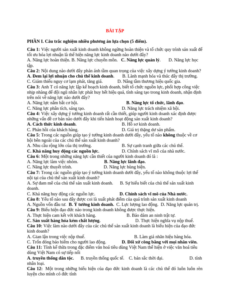 11 LTT Ôn Thi Ck1 | PDF