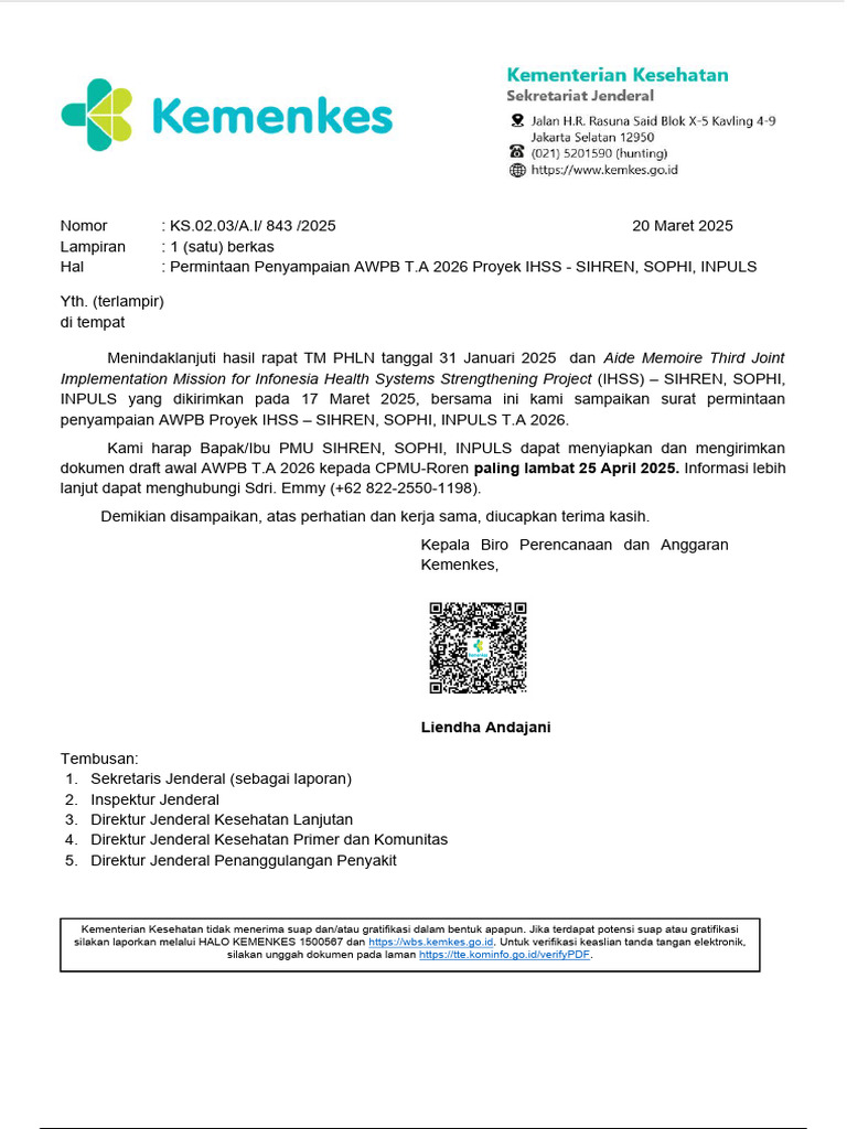 20250320155517#5 Surat Permintaan AWPB SIHREN, SOPHI, INPULS FY 2026. ...
