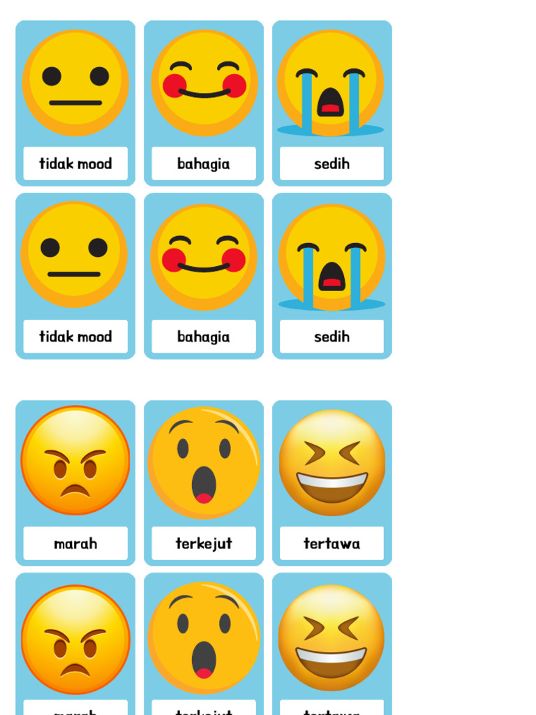 Emoji Feelings Flashcards | PDF
