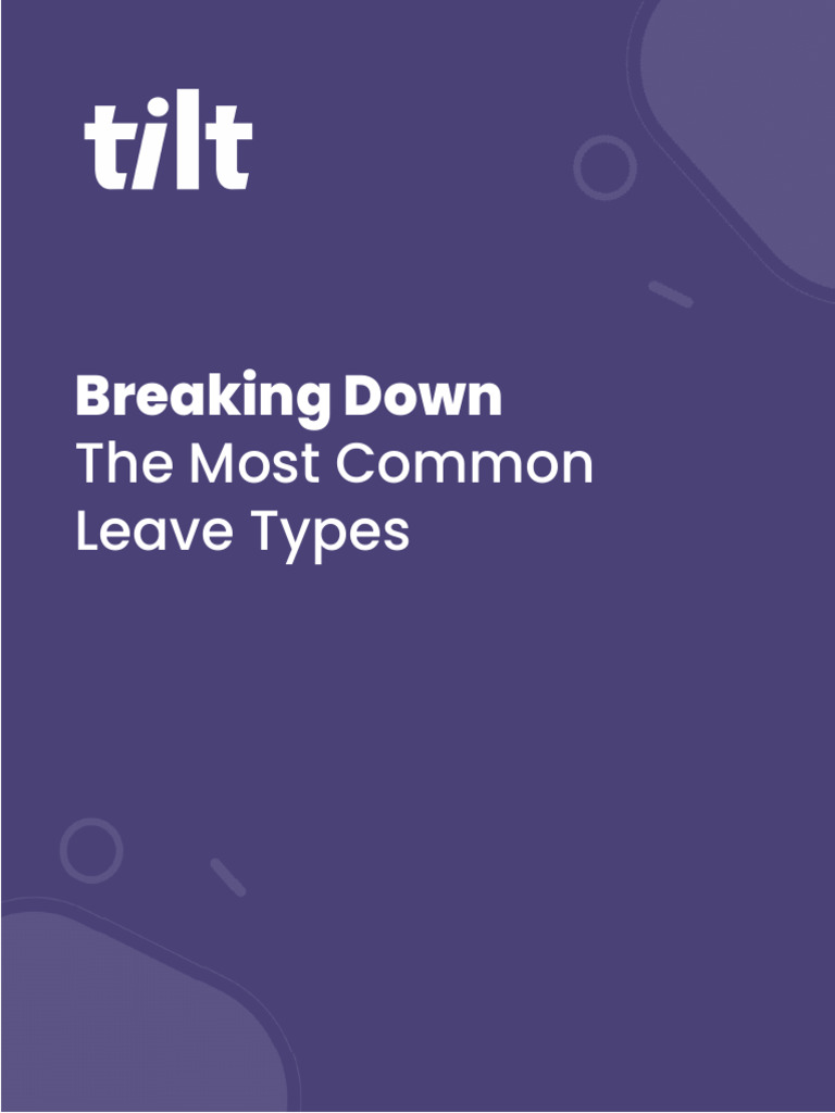 Breaking Down The The Most Common Leave Types Compressed | PDF | Family ...