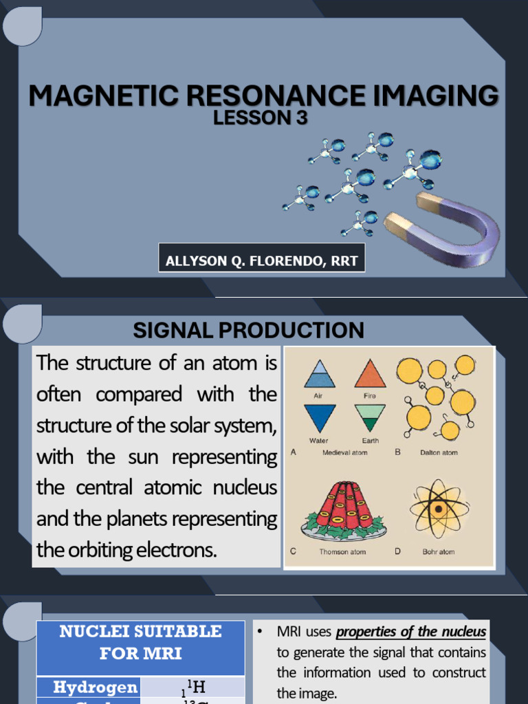 MRI Signal Production Explained | PDF | Magnetic Resonance Imaging ...