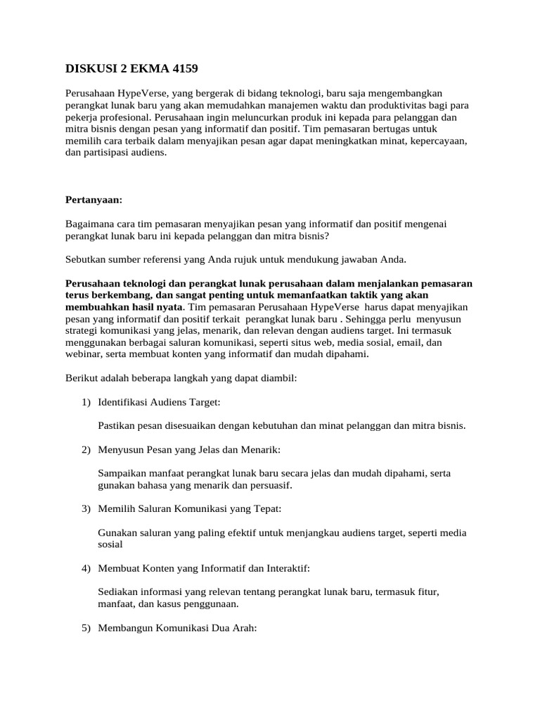 Diskusi 2 Ekma 4159 | PDF