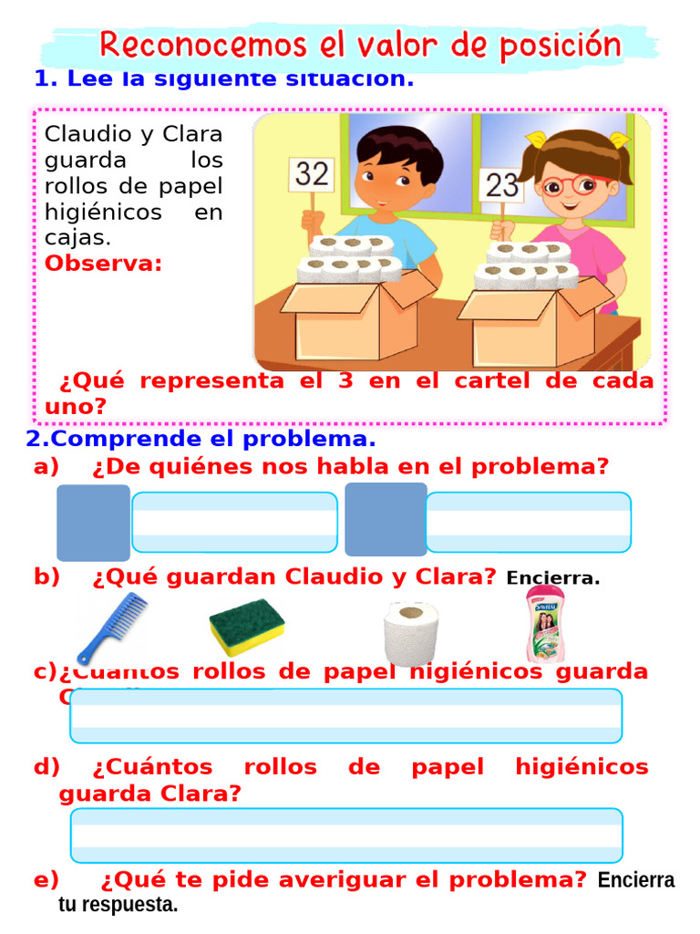 Problemas de Matemáticas: Valor Posicional | PDF