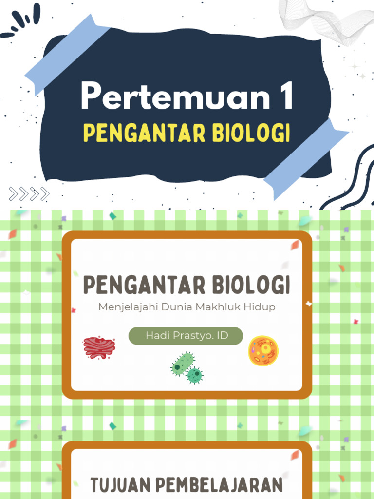 MATERI BIO X Pengantar Biologi 1 | PDF
