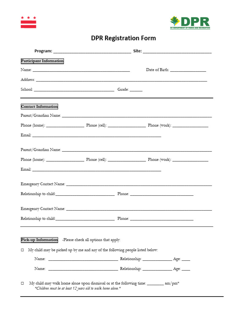 DPR Registration Form for Participants | PDF | Immunology | Medical ...
