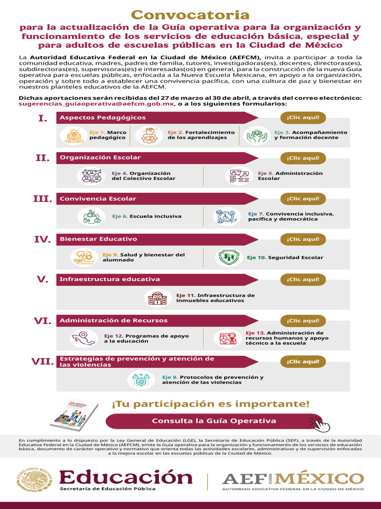 Guia Operativa 2025 26marzo | PDF | México | Escuelas