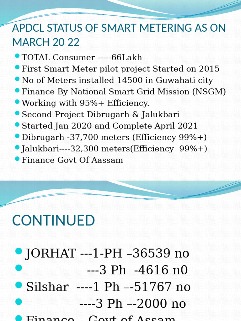 Final Apdcl Status of Smart Metering As On March | PDF | Smart Grid | Electrical Engineering