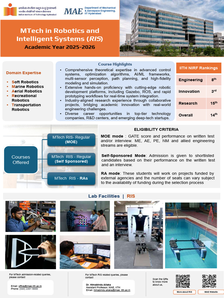 MTech RIS Admissions Aug 2025 | PDF