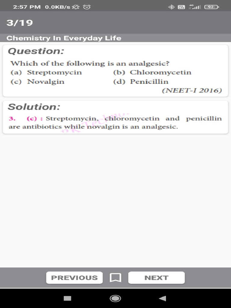 Chemistry in Everyday Life Questions | PDF