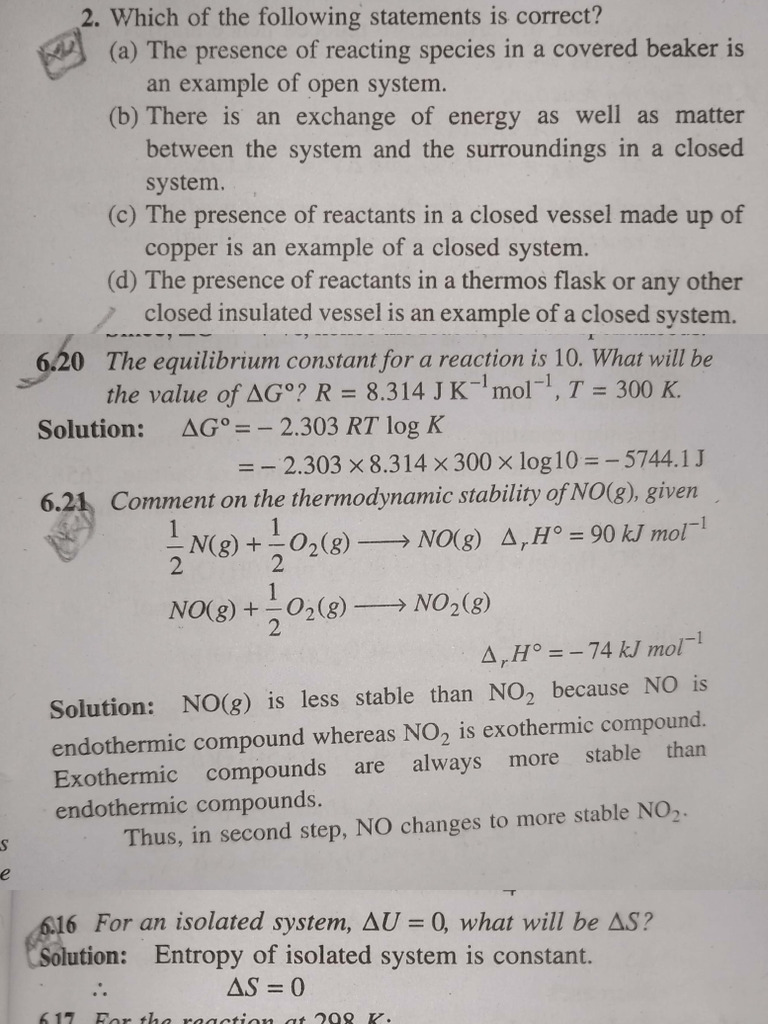 Thermochemistry Questions Ncert | PDF