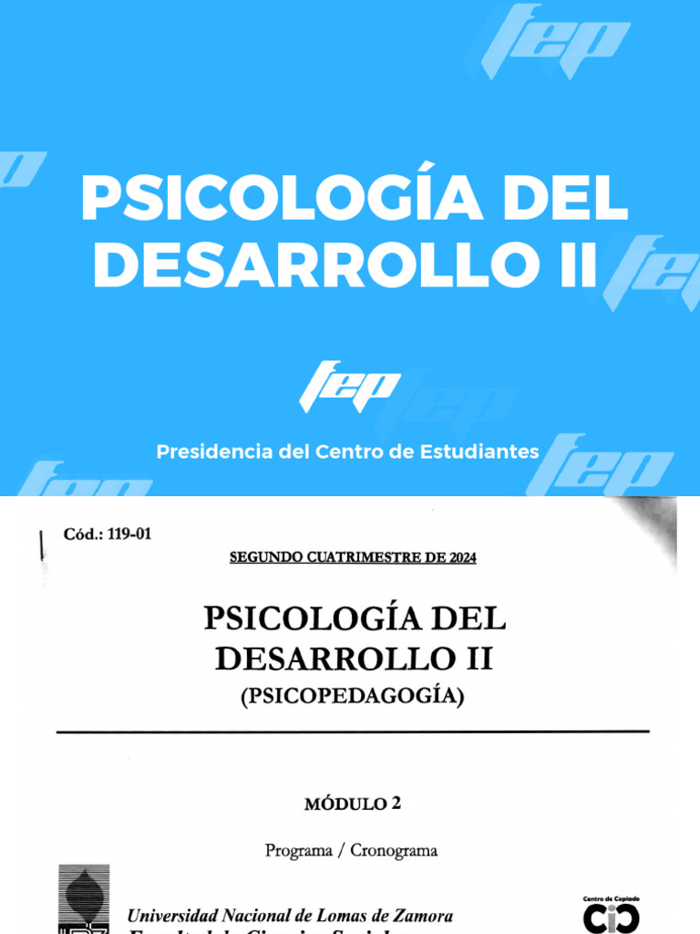Psico II Módulo 2 2024 | PDF | Vejez | Pensamiento