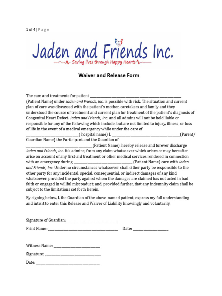 Jaf Waiver and Release Form English Version 1 | PDF | Common Law