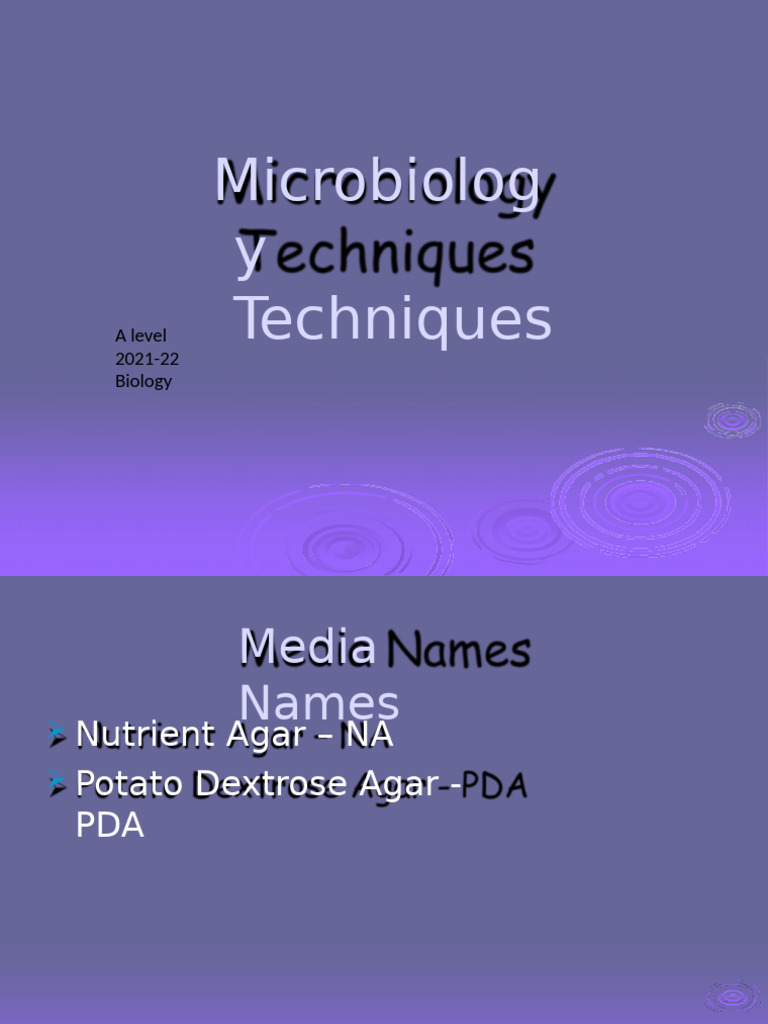 Microbiology Techniques | PDF | Laboratory Techniques | Microscopy
