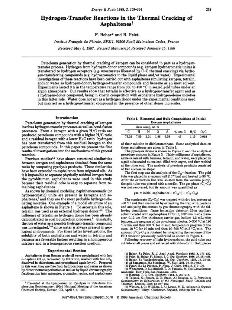 1988.hydrogen-Transfer Reactions in The Thermal Cracking of Asphaltenes ...