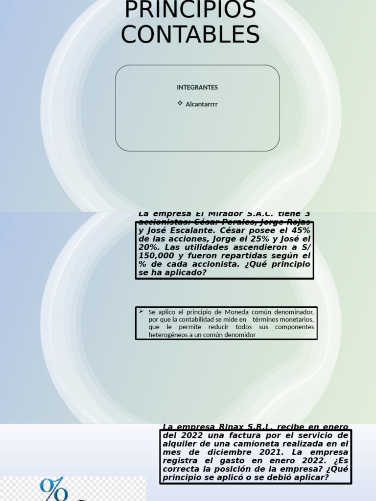 Principios Contables | PDF