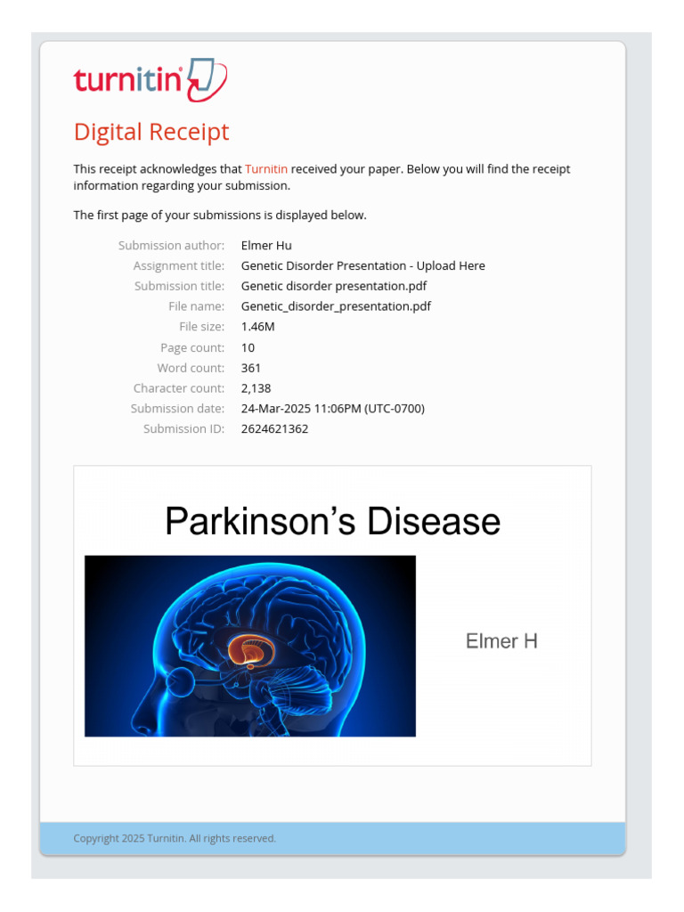 Receipt - Genetic Disorder Presentation PDF | PDF