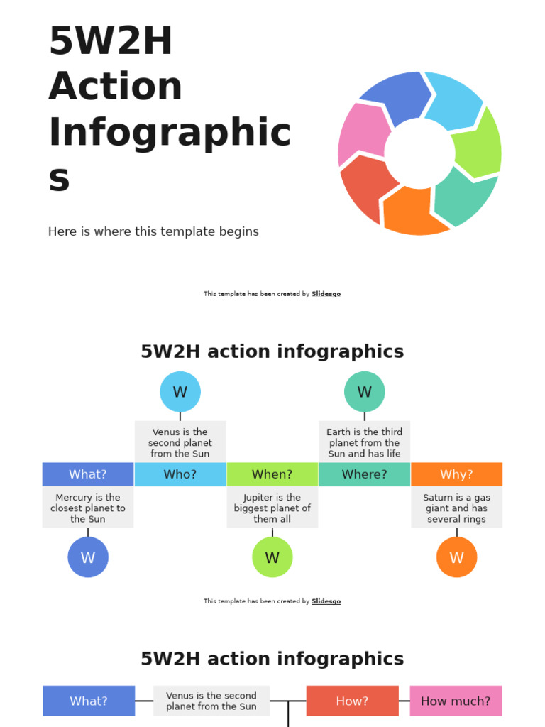 5W2H Action Infographics by Slidesgo | PDF | Planets | Planets In Astrology
