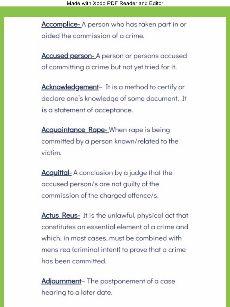 Court Terminology | PDF