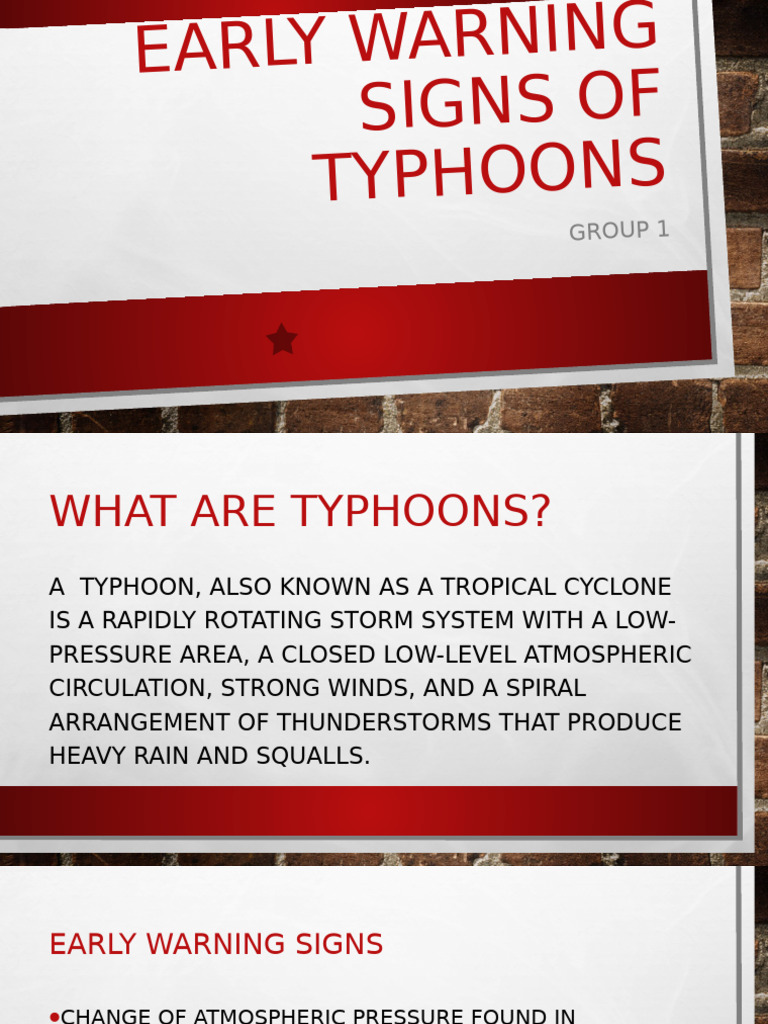 Collaborative Activity DRRR Typhoon Early Warning Signs | PDF