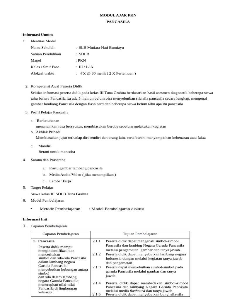 Modul Ajar PKN | PDF