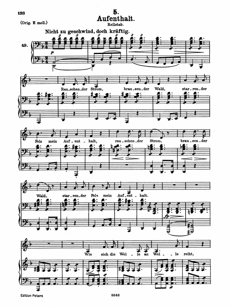 Aufenthalt Schubert(Schwanegesang) | PDF