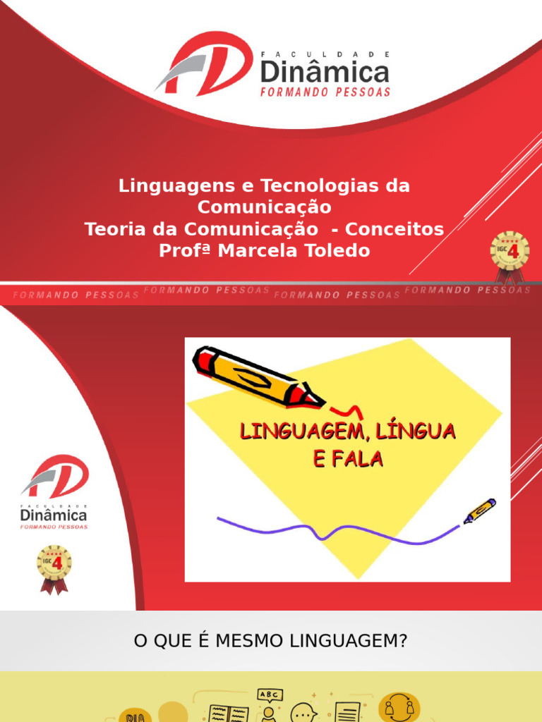 Aula 2 Conceitos Ling | PDF | Linguagem natural | Discurso