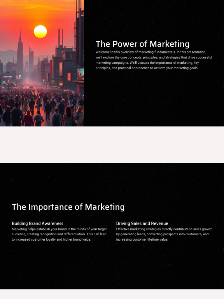 Marketing Fundamentals Overview | PDF | Marketing | Target Audience
