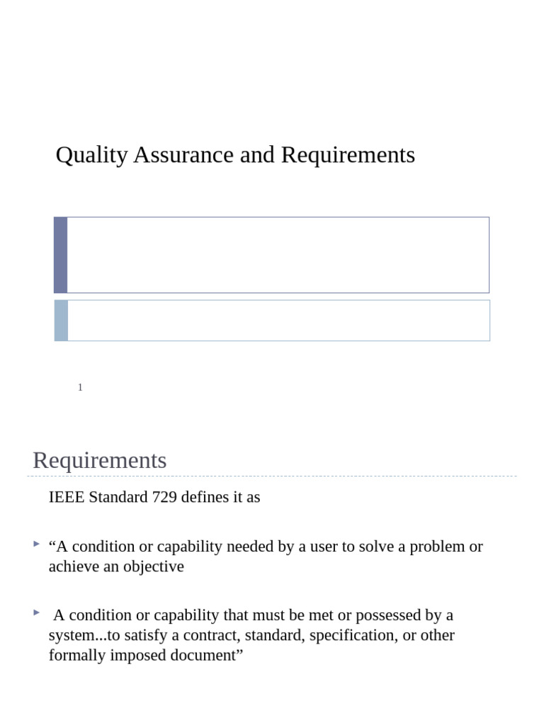 SQE and Requirements | PDF | Software Quality | Software
