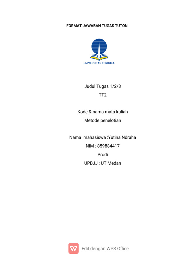 TT2 Metode Penelitian | PDF