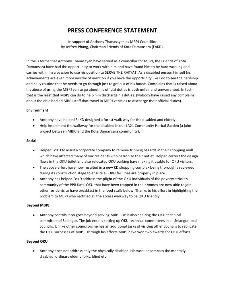 Press Conference Statement-Fokd | PDF