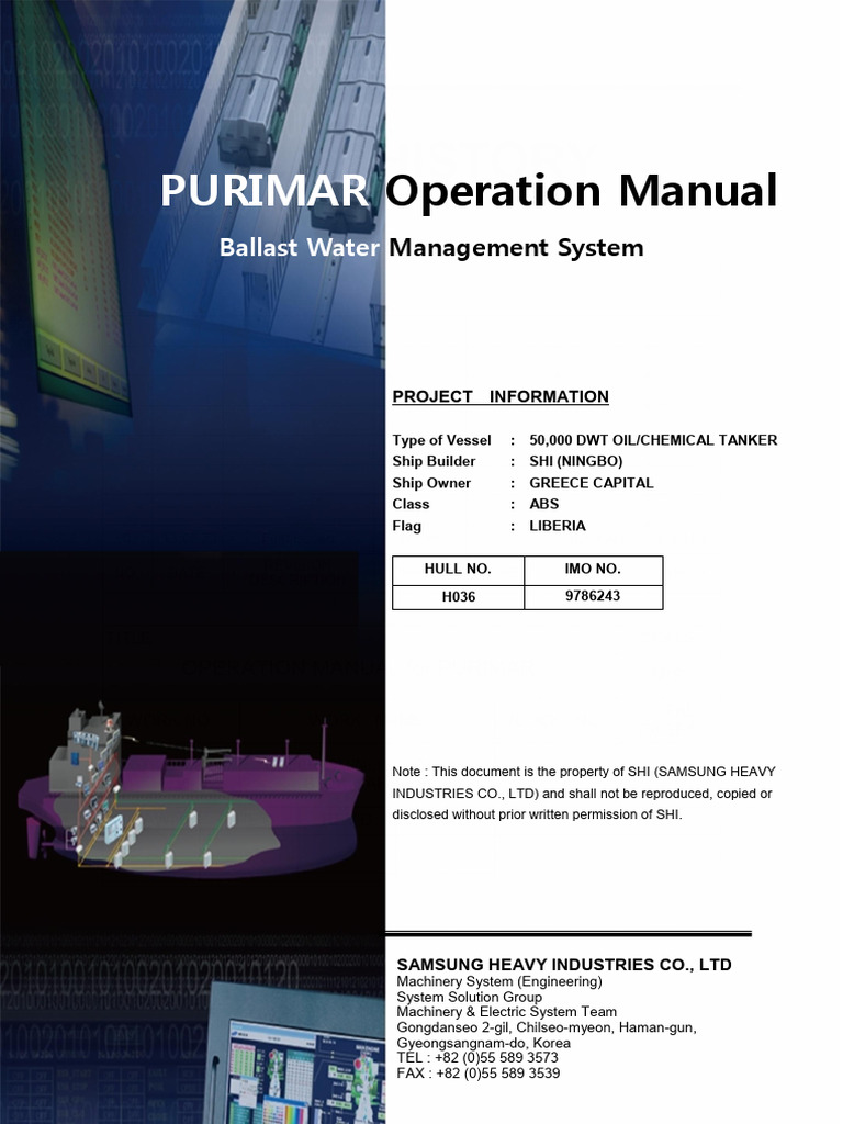 Hm-04 - Ballast Water Management System Operation Manual | PDF | Chlorine