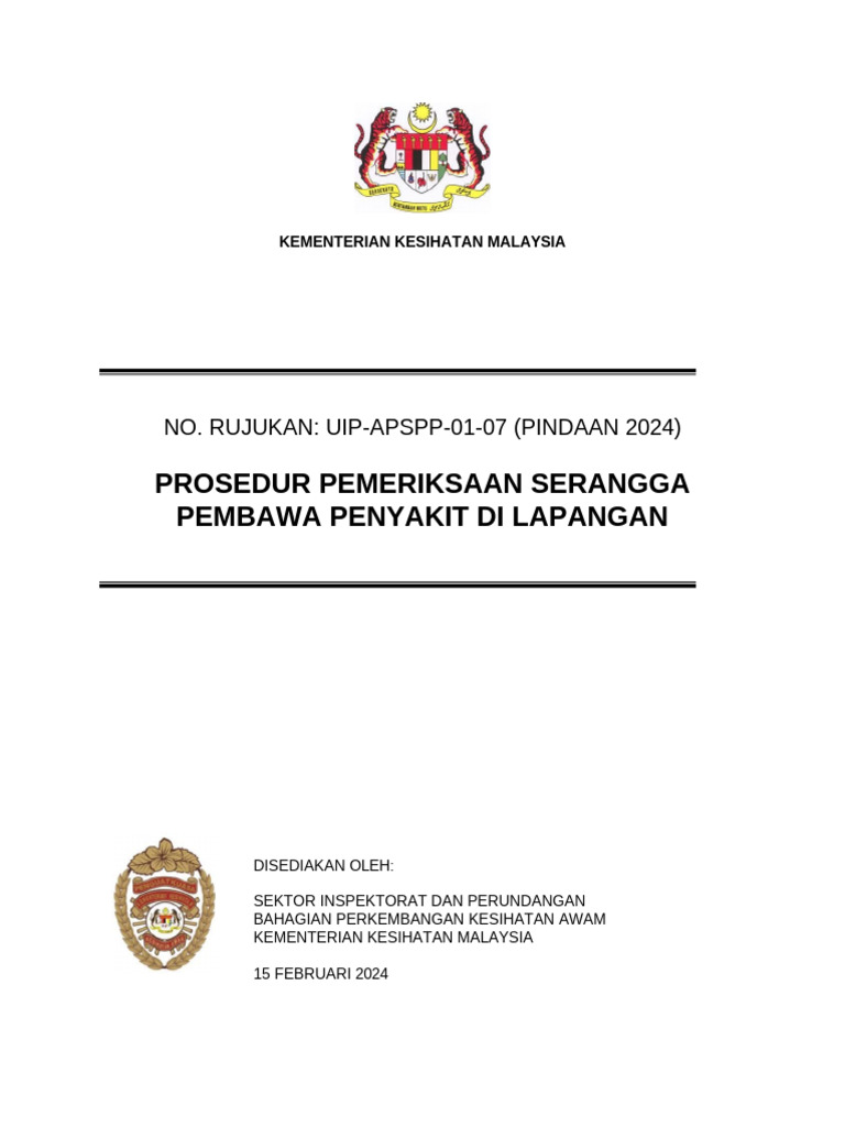 Prosedur Pemeriksaan Serangga Penyakit | PDF
