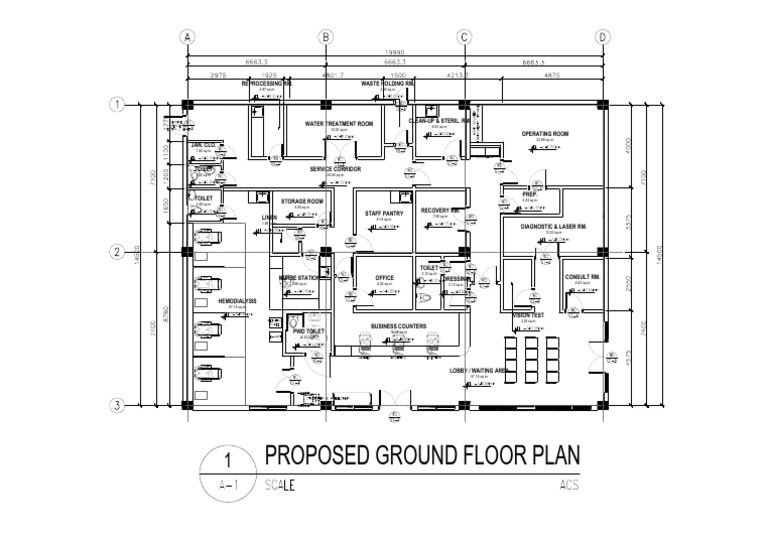 Proposed Ground Floor Plan Layout | PDF | Hemodialysis | Kidney