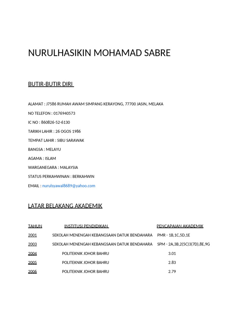 Nurulhasikin Mohamad Sabre | PDF