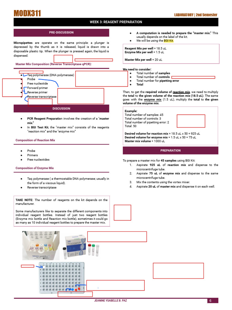 l3 Reagent Prep Micropipetting | PDF | Reverse Transcriptase | Primer (Molecular Biology)
