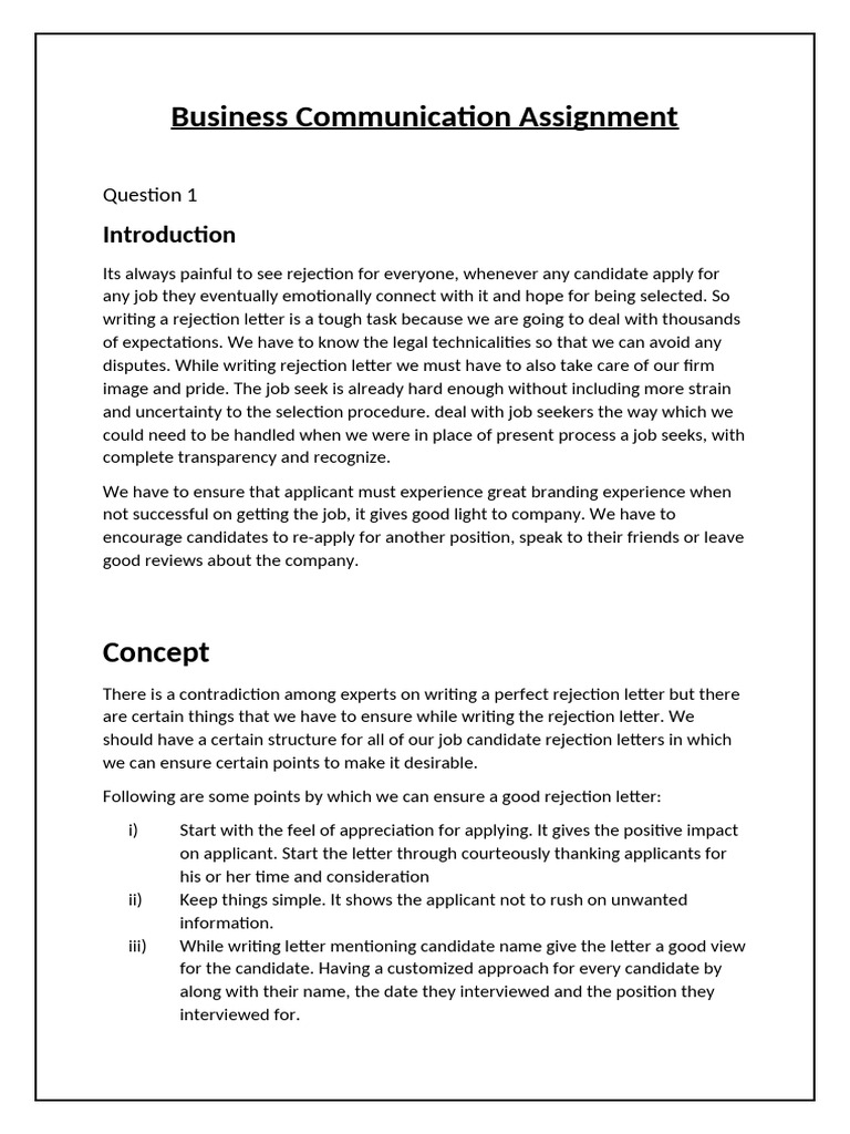 Business Communication Assignments | PDF