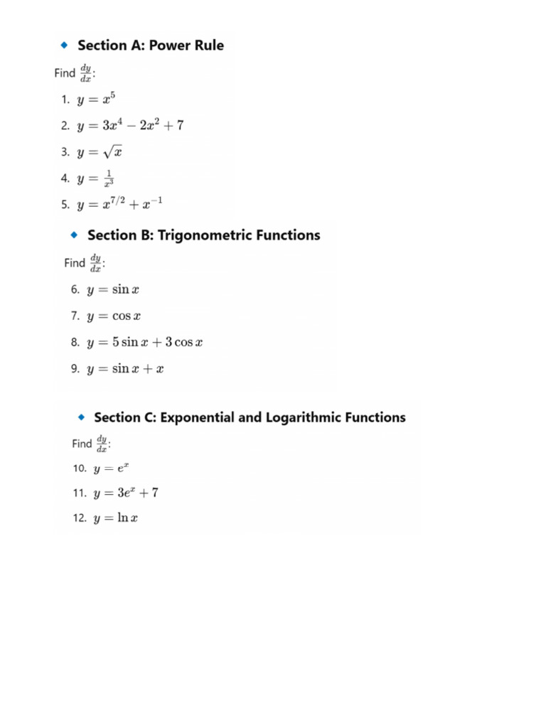 Calculus Practice Sheet - 1 | PDF