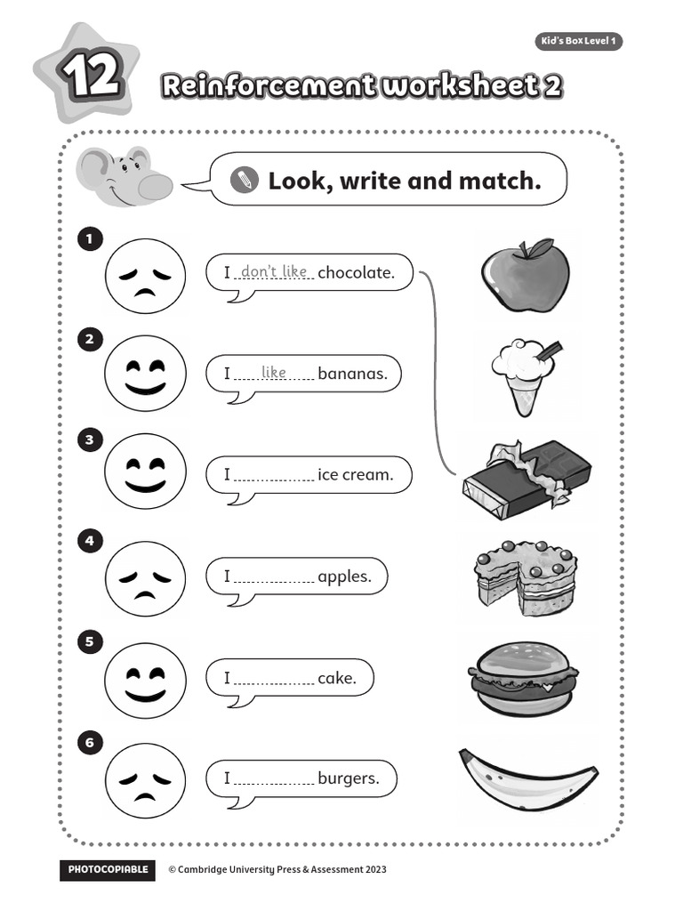 KidsBox_Level1_Unit12_Reinforcement_worksheet_2 | PDF