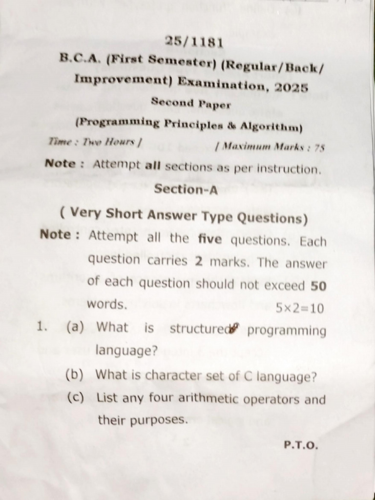 Bca Ppa 1st Sem | PDF