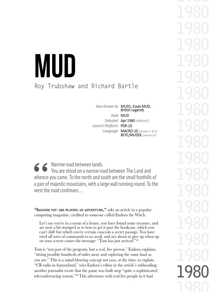 50 Years of Text Games - MUD | PDF