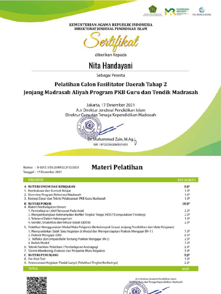 2A. Sertifikat Halaman Depan - Nita Handayani-Digabungkan - Compressed | PDF