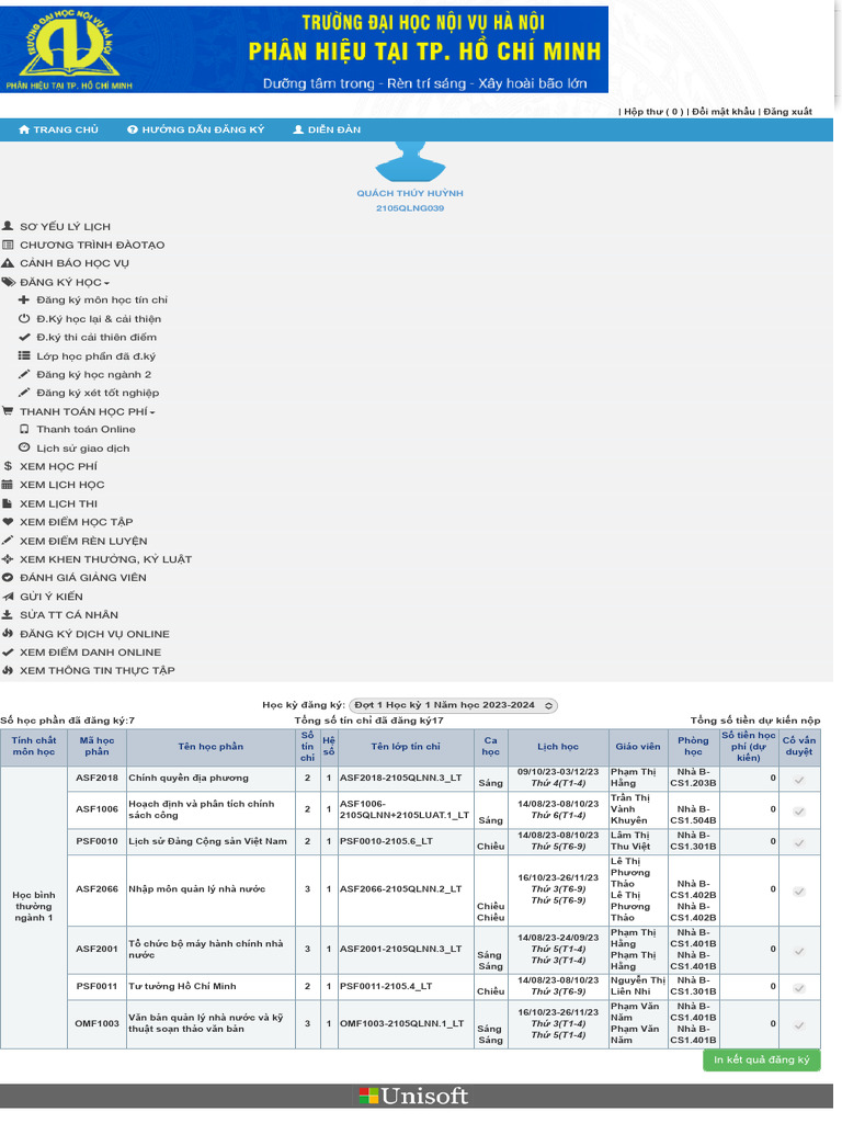 Phần Mềm Quản Lý Đào Tạo Tín Chỉ UniSoft - Thiên An | PDF