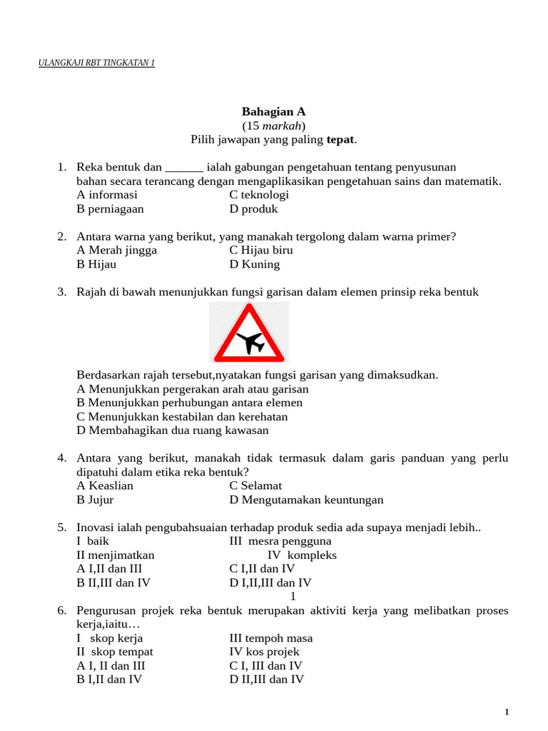 ULANGKAJI RBT T1 | PDF