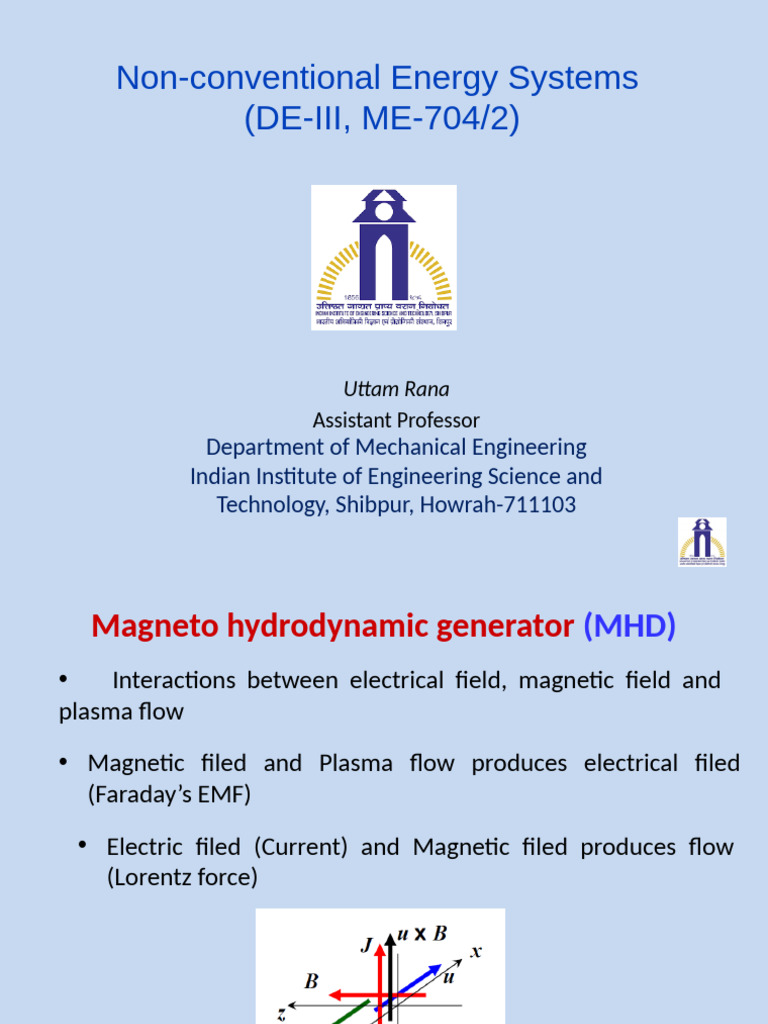 MHD Power Generation Systems Explained | PDF | Electric Generator ...