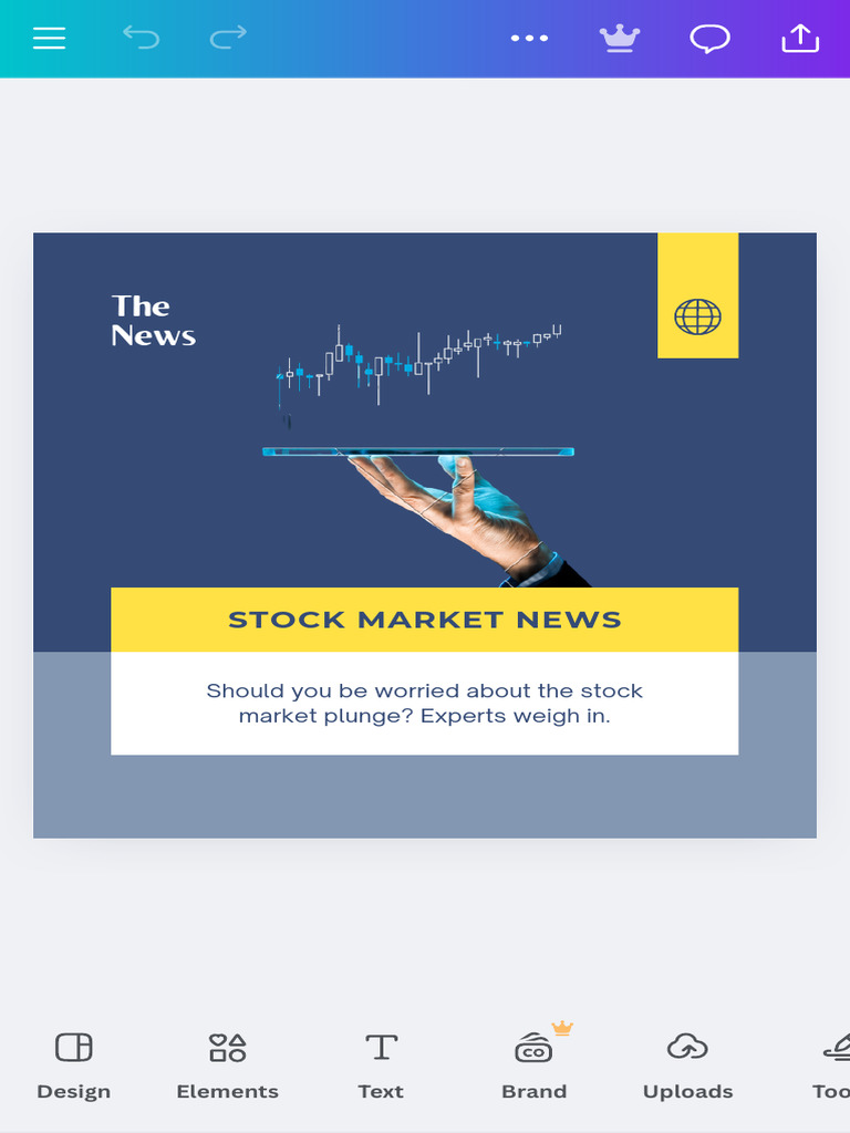 Blue Stock Market News Instagram Post - Instagram Post - Canva | PDF