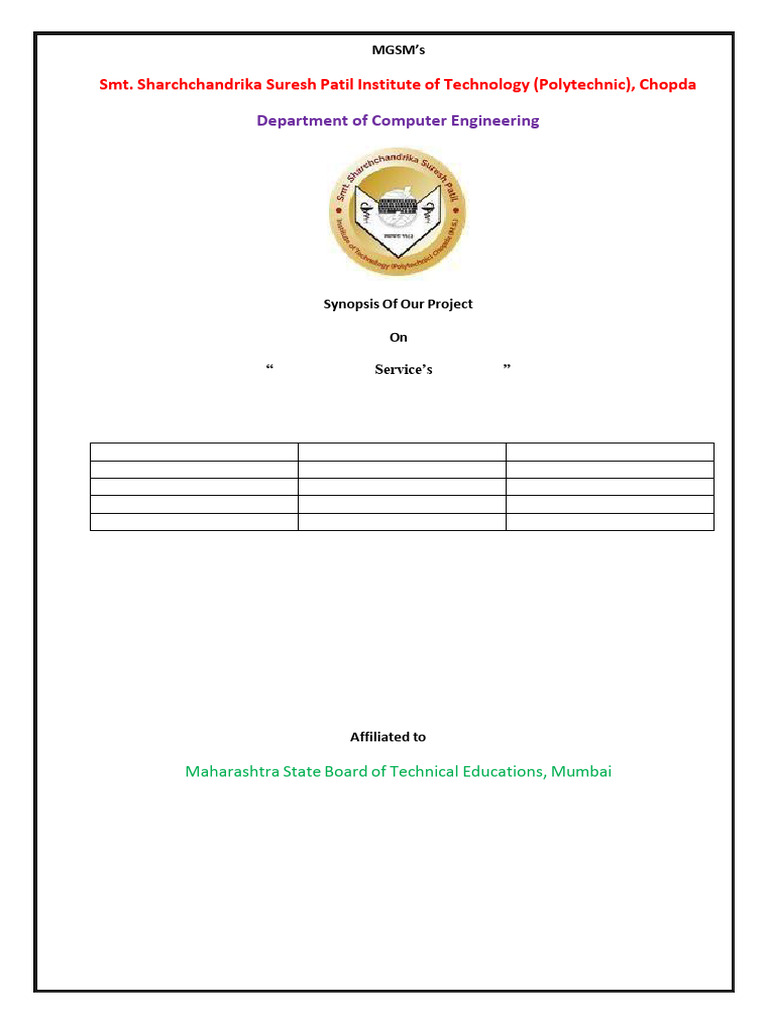 Synopsis Front | PDF