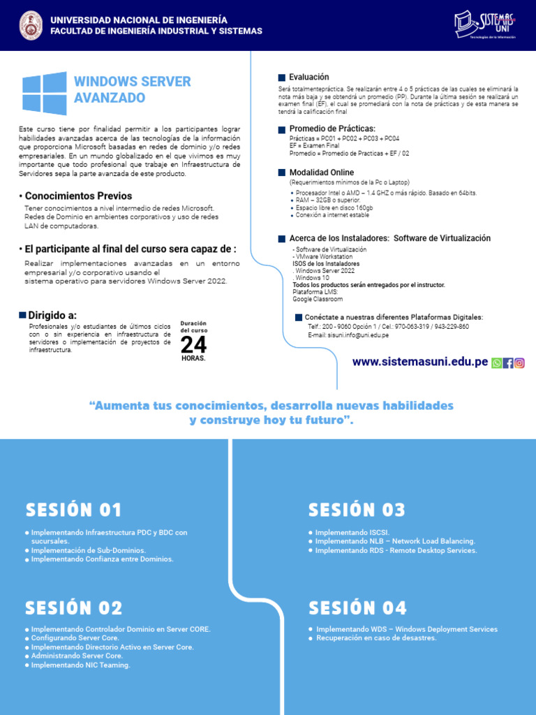 4 Windows-Server2016-Seguridad Sistemasuni UNI | PDF | Servidor (Computación) | V Mware