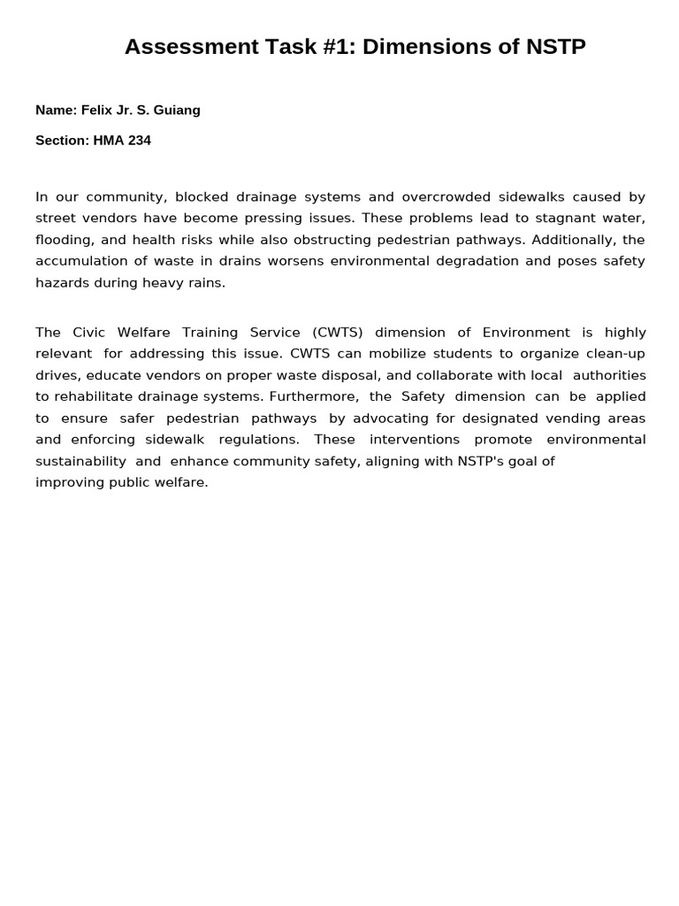 Assessment_Task_1_Dimensions_of_NSTP | PDF