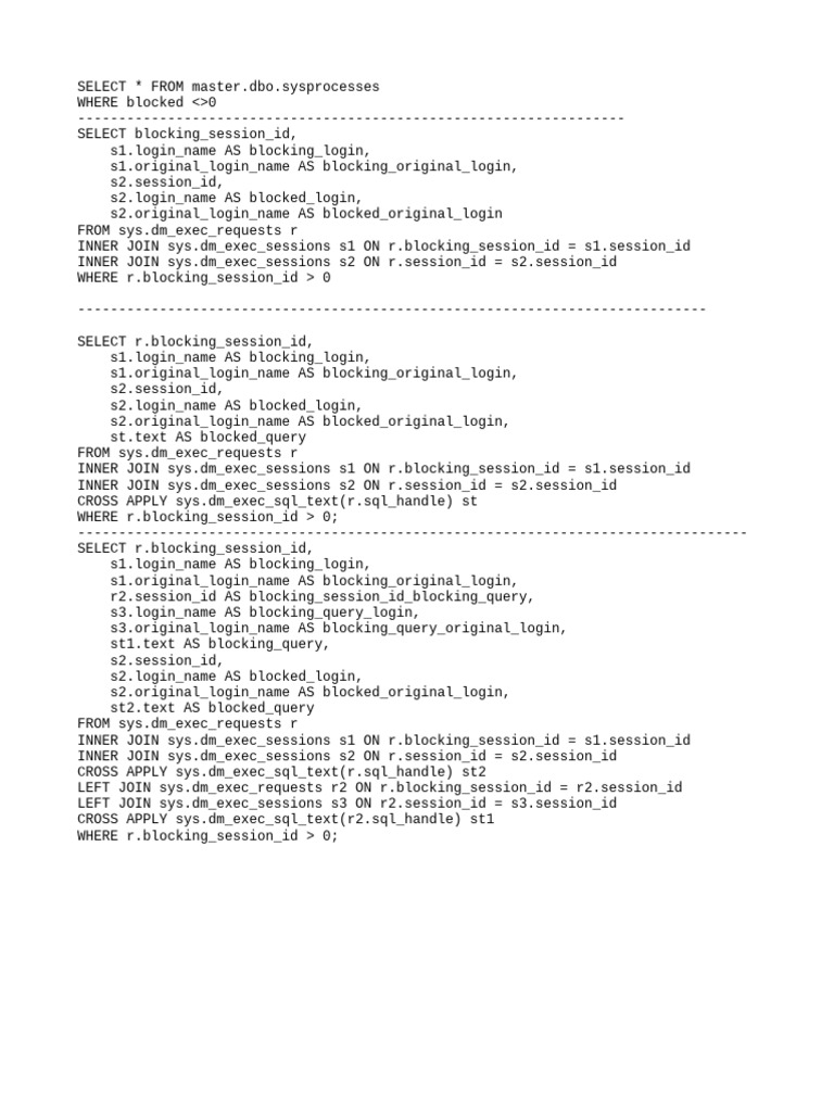 Blocking Session ID Analysis | PDF